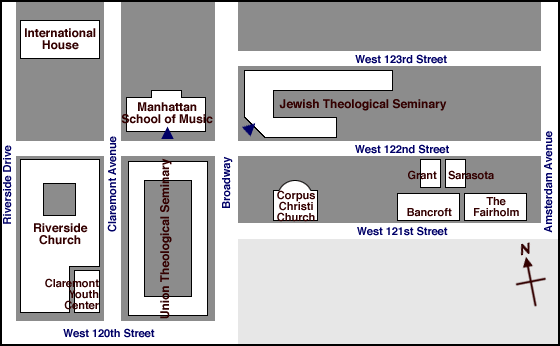 Columbia University Morningside Campus Map: Section A