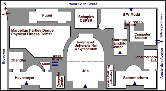 Columbia University Morningside Campus Map: Section D